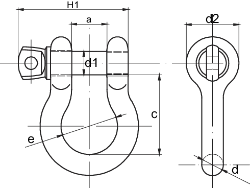 POWERTEX Bow Shackle PBSP (Bri pin) | Forankra UK